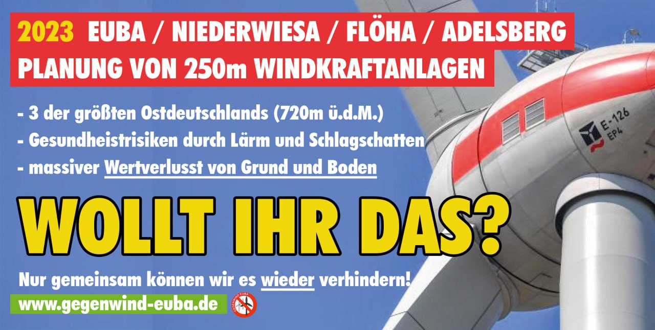 Erneut Bau eines Windparks in Euba geplant - GEGENWIND EUBA